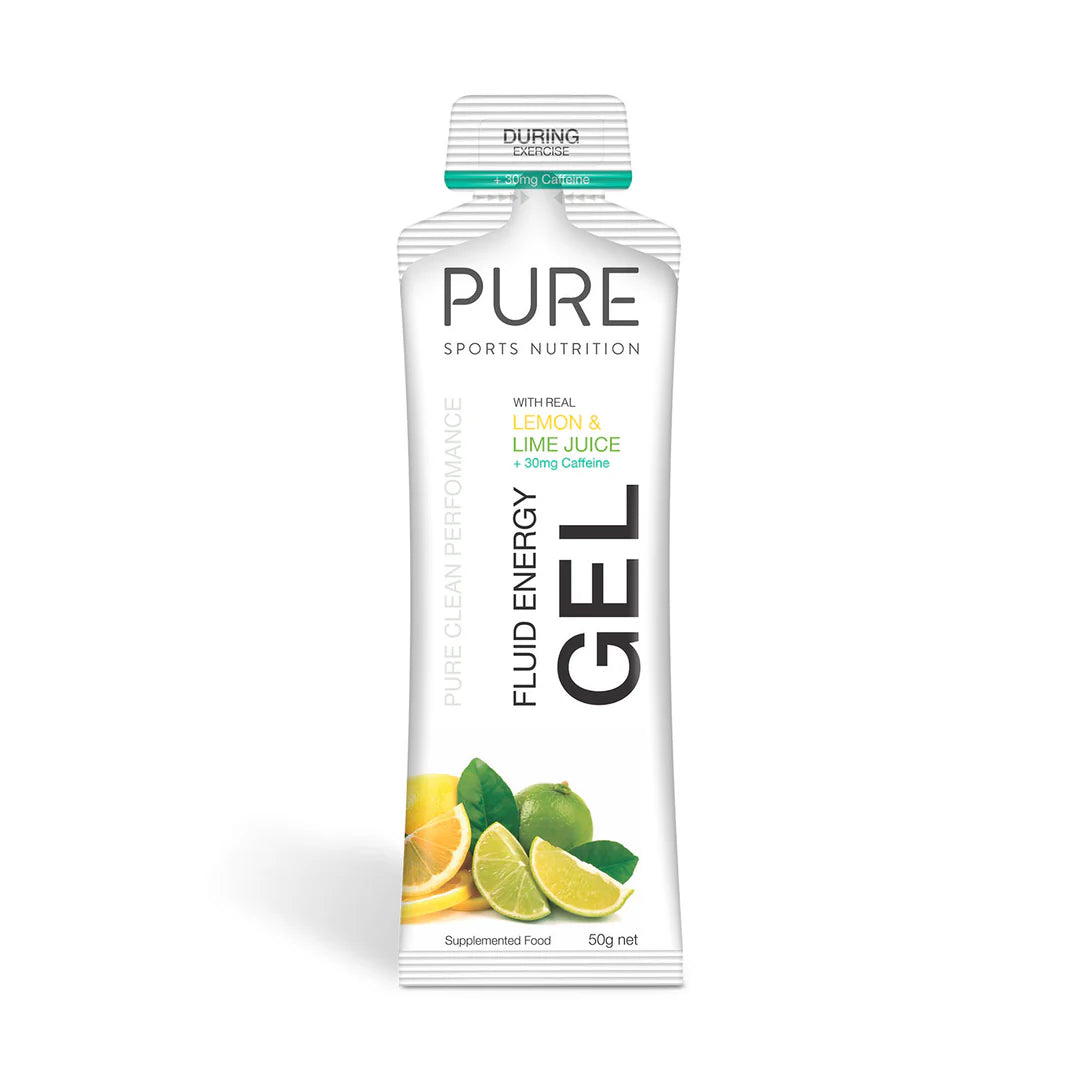 Fluid Energy Gel - Lemon/Lime+ Caffeine – Event Gear by Nduro Events